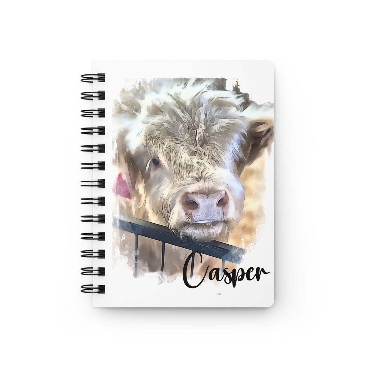 Casper the Highland Cow Signature Spiral Bound Journal – Highlands Mootique